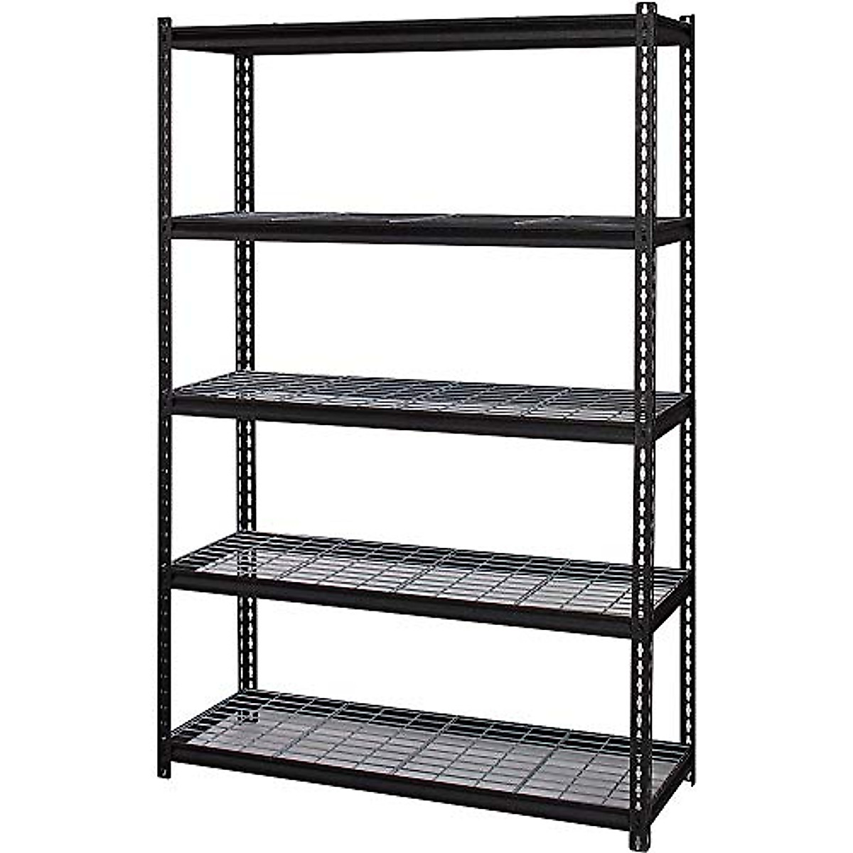 Lorell Wire Deck Shelving Storage Rack, Black