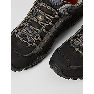 Merrell mens Merrell Mens Intercept Breathable Walking Shoes J73703 Black Smooth Black Leather UK Size 10 (EU 44.5, US 10.5)