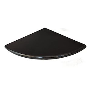 GEOONA 9 Inch Black Marble Corner Shower Shelf for Bathroom, Granite Stone Corner Shelves Both Side Polished for Bath Wall Mounted,Tiled Shower Walls (1Pcs - Black)