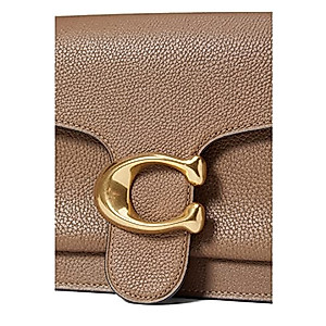 COACH Polished Pebble Leather Tabby Shoulder Bag 26 Dark Stone One Size