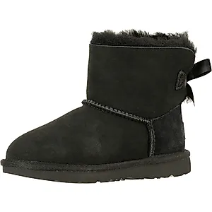 UGG Unisex-Child Mini Bailey Bow Ii Boot, Black, 06