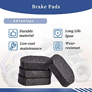 Getfarway 4Pcs Heavy Duty Go Cart Brake Pads Compatible with Manco 9597 Brake Pads for Go Kart Cart Car Mini Bike Caliper Go Kart Brake Pads