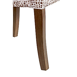 Sole Designs The Julia Collection Contemporary Tufted Fabric Upholstered Wood Dining Chair, Set of 2, Sediment Brown