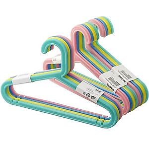 IKEA Bagis Children's Hangers 1 X 8-Pack Toddler Hangers Durable Kids Hanger for Children Toddlers Baby Hanger Multi Colored Hangers