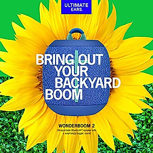 Logitech Ultimate Ears WONDERBOOM 2 Portable Waterproof Bluetooth Speaker - Wireless Boom Box - Non Retail Packaging (Radical Red)