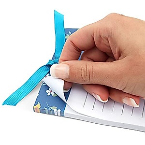 Juvale 6 Pack Floral Magnetic Notepads for Refrigerator, Grocery List, To Do List, with Ribbon Bows, 60 Sheets Each (4 x 8 In)