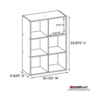 ClosetMaid 8996 Cubeicals Organizer, 6-Cube, White