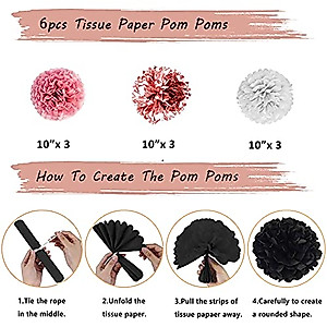 Retirement Party Decorations for Women & Men- 51 Pcs Rose and Gold Happy Retirement Banner, Paper Garland and Foil balloon Decorations,Sparkling Hanging Swirls Retirement Decorations Party Supplies