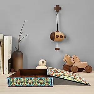 Generic DIY Diamond Art Painting Storage Box Kit, Diamond Art Painting Wooden Boxes Jewelry Storage Box, Special Shape Crystal Mosaic Arts Crafts for Girl Dresser Desktop Decor