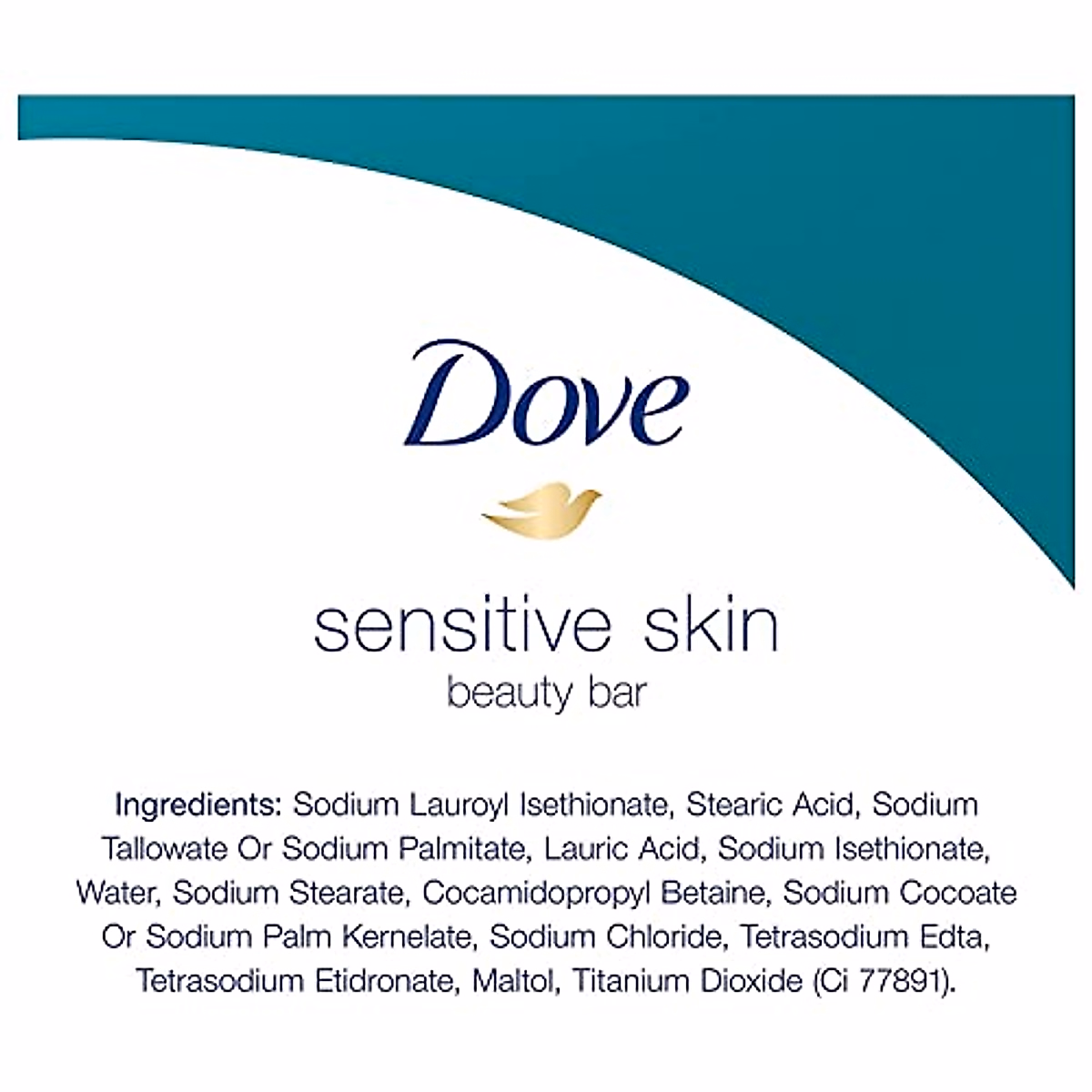 Dove Bath Bars, Sensitive Skin, Unscented, 4 Ounce (Pack of 6) (Packaging may vary)