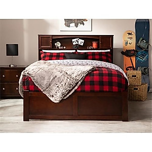 Leo & Lacey Urban Full Storage Platform Bed in Walnut