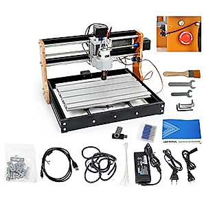 CNCTOPBAOS Upgrade 3018 Pro CNC Router Machine Kit,with Limit Switches & Emergency Stop,3018-PRO DIY Mini GRBL Control 3 Axis Milling Machine,Wood Acrylic PVC PCB Engraving Machine