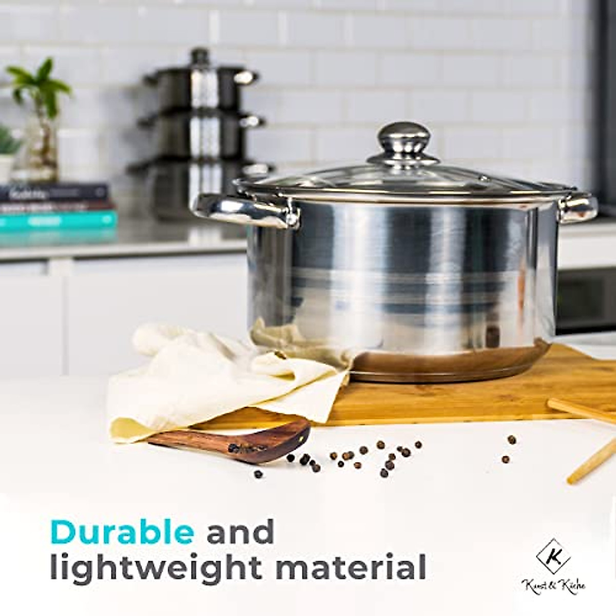 Kunst & Küche Constance Series 12 PCS Stainless Steel Pot Cookware Set Kitchen