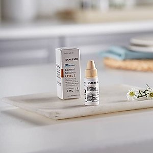 McKesson True METRIX Blood Glucose Testing Control Solution, Level 2, 3 mL Vial, 1 Count