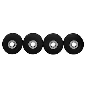 Teak Tuning Apex 61D Urethane Fingerboard Wheels - New Street Shape, 7.7mm Diameter - Ultra Spin Bearings - Made in The USA - Pitch Black Colorway