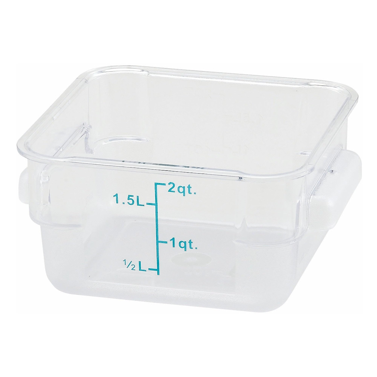 Winco Square Storage Container, 2-Quart,Clear