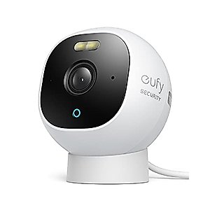 eufy security S200 Outdoor Cam, All-in-One Outdoor Security Camera with 1080p Resolution, Spotlight, Color Night Vision, No Monthly Fees, Wired Camera, Security Camera Outdoor, IP67 Weatherproof