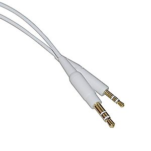 Learsoon Replacement Extension Audio Cable Cord Fit for Bose On-Ear 2/OE2/OE2i/QC25/QC35/Soundlink/SoundTrue Headphones (White)