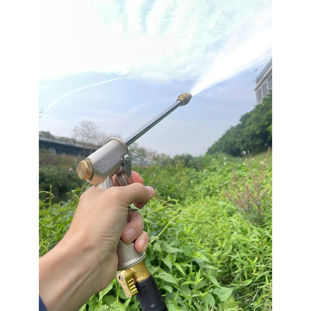 Ustope Garden Hose Nozzle, High Pressure Water Hose Nozzle Sprayer Head,fits 3/4” Garden Hose Thread,for Lawn & Garden,Washing Cars,Watering Garden,Cleaning