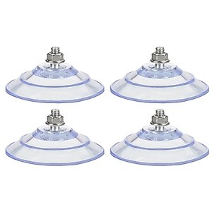 Art Related Screw Suction Cup 4PCS 85mm/3.4 "PVC Suction Cup with Screw, 4-Piece Transparent Suction Cup, with Stainless Steel M8 Screw nut, Super Strong Glass Suction Cup Bracket