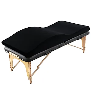HOMBYS Ergonomic Curvy Foam Massage Bed Mattress Topper, Massage Table Mattress Topper with Removable Velvet Cover, Non-Slip Lash Bed Cushion Only for Beauty Salon(Bed Not Included)