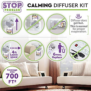 Beloved Pets Pheromone Calming Diffuser Refill 2 Pack for Cats with Long-Lasting Relax Effect - Enhanced Formula of Anxiety Relief - Stress Prevention for Pets (Diffuser not Included)