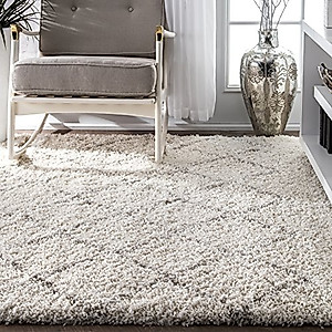 nuLOOM Edwin Trellis Shaggy Area Rug, 7' 6" x 9' 6", Natural