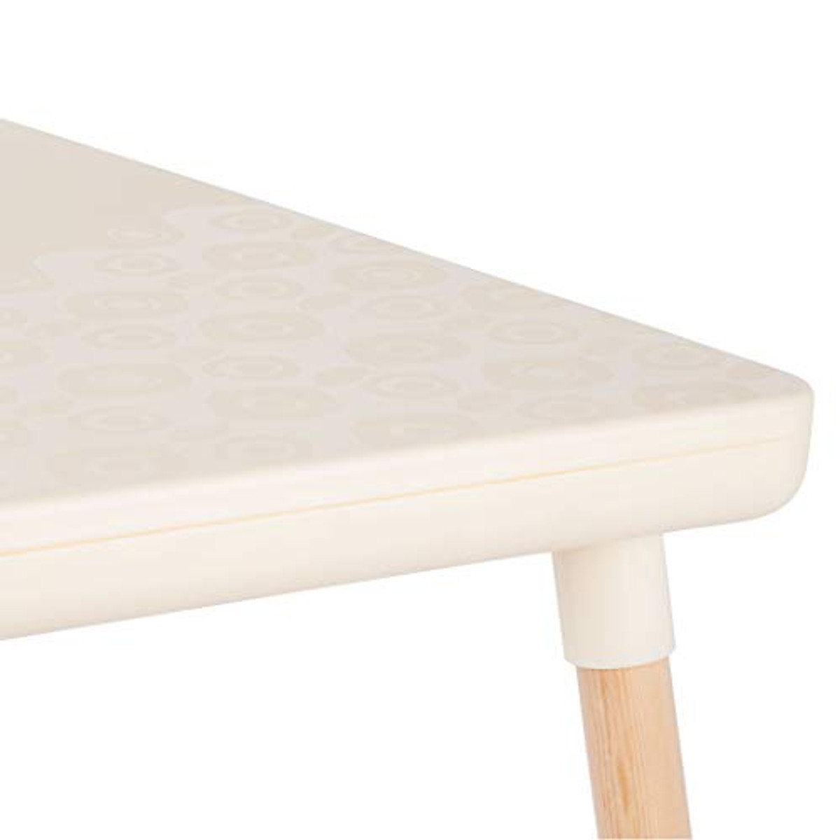 B. BX1865C1Z Spaces Set – 1 Craft Table & 2 Chairs – Natural Wooden Legs – Furniture for Kids – Ivory – 3 Years