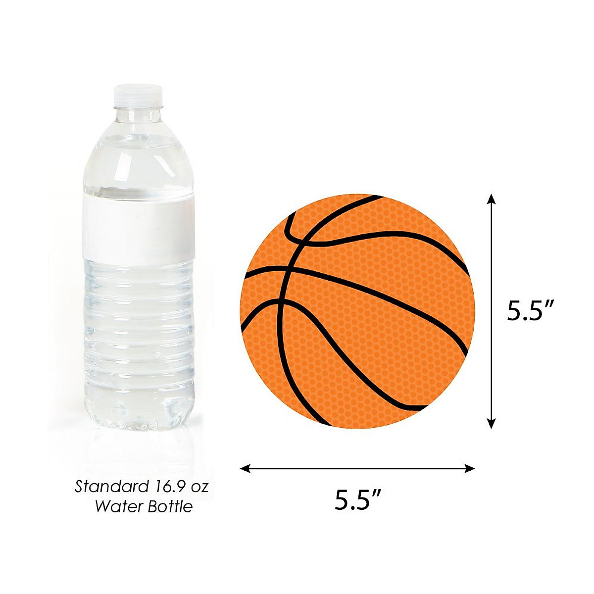 Big Dot of Happiness Nothin' but Net - Basketball - Decorations DIY Baby Shower or Birthday Party Essentials - Set of 20