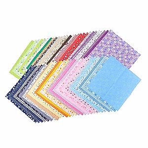 56pcs Small Floral Cloth Group Cotton Percale Sheets Quilting Fabric Handmade Gifts Precut Fabric Scraps Handmade Cotton Fabric DIY Printing DIY Material DIY Craft Cotton Fabric