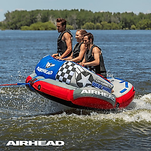 Airhead Chariot Warbird 3, 1-3 Rider Towable Tube for Boating