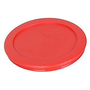 Pyrex Bundle - 3 Items: 7200-PC 2-Cup Red Plastic Food Storage Lids