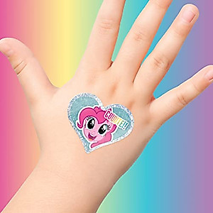 My Little Pony Kids Glitter Bandages, 100 ct Assorted Shapes & Sizes | Wear Like Stickers, Adhesive Bandages for Minor Cuts, Scrapes, Burns. Easter Basket Stuffers for Kids & Toddlers