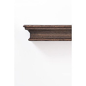 NovaSolo Halifax Mindi Wood Floating Wall Shelf - Medium in Black Wash