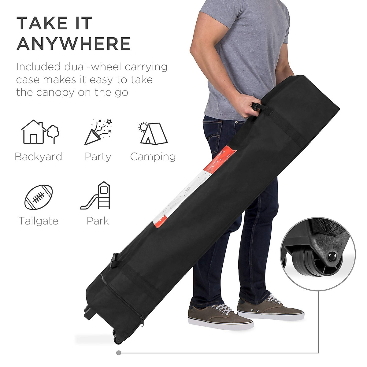 Best Choice Products 10x10ft Pop Up Canopy Outdoor Portable Folding Instant Lightweight Gazebo Shade Tent w/Adjustable Height, Wind Vent, Carrying Bag - Orange