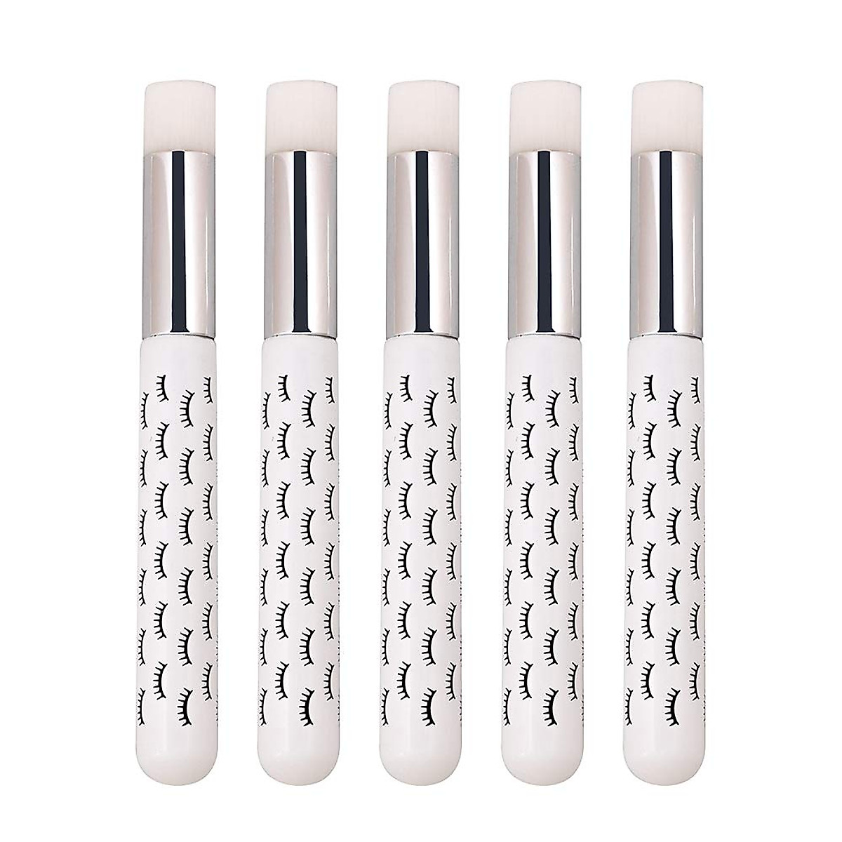 20 Pieces White Lash Cleansing Brush + 2 Lash Wands Tubes Eyelash Cleaning Brushes Peel Off Blackhead Brush Nose Pore Cleaning Brush Lash Shampoo Brushes
