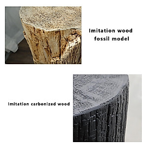 Outdoor side table,Wooden stool,Garden outdoor stool,Wabi-sabi style stool, outdoor courtyard, open-air garden, anti-corrosion imitation wood wedding layout, chair, balcony, sturdy and short pier