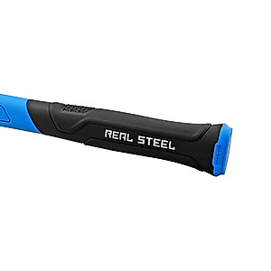 REAL STEEL 0504 Ball Peen Hammer with Non-Slip Cushion Grip Jacketed Graphite Forged Ball Pein Hammer, 16 Ounce
