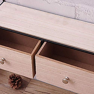 PIBM Stylish Simplicity Shelf Wall Mounted Floating Rack Shelves Triangle House Iron Art Solid Wood Drawer Multifunction,2 Sizes, a , 25X12X35CM