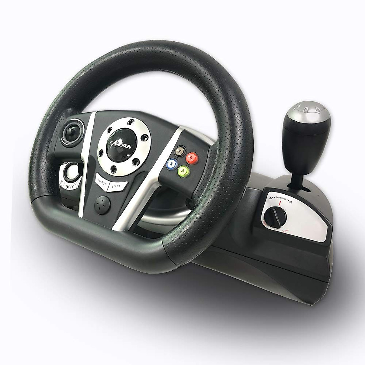 GAMEMON Racing Wheel Compatible With Xbox one Xbox360 PS4 PS3Nintendo Switch PC-USB Android With Gear and Pedal