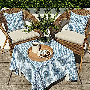 LVTXIII Outdoor Pillow Covers ONLY, Square Throw Pillow Covers, Modern Cushion Cases for Sofa Patio Couch Decoration 18 x 18 Inch, Pack of 2, Pebble Blue