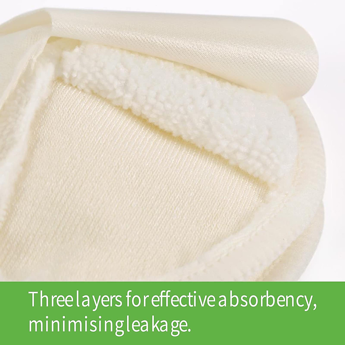 Haakaa All-Day Reusable Nursing Pad Set 8P -Washable Absorbent Bamboo Breast Pad - Perfect Leakproof Nipple Covers for Ladybug Letdown Catcher Pump & Postpartum Breastfeeding Mom w/Laundry Bag