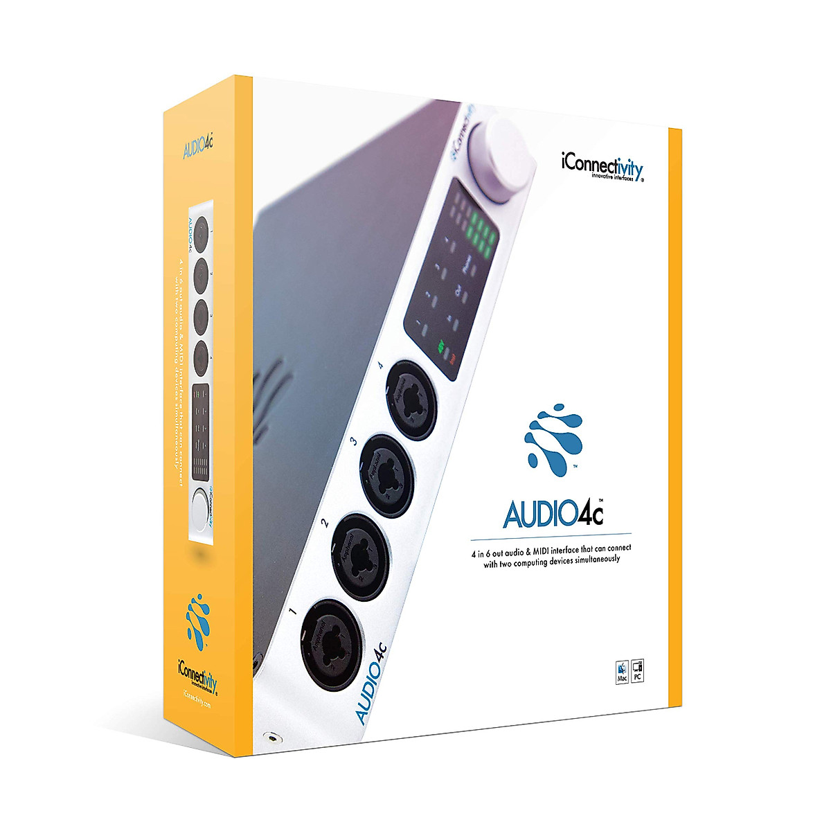 iConnectivity AUDIO4c Audio + MIDI Interface for Streaming, Live Performance and Recording