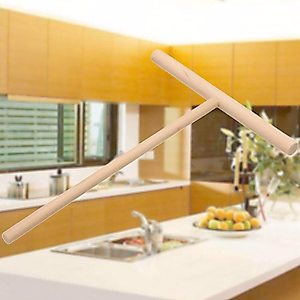 Hemoton Wooden T Shape Crepe Spreader Natural Wooden T-Shaped Tool for Crepes Wooden Crepe Maker Pancake Maker Tool