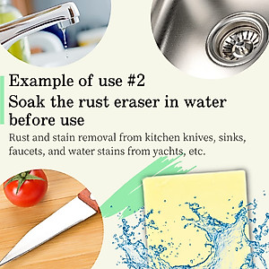 Rust Eraser for Knives Kitchen Stoves Wood Finish and Bicycles Multi Purpouse Cleaning Rubber Eraser Remover Dirt Stains, Set of 3 (Fine, Coarse, Extra coarse) Made in Japan