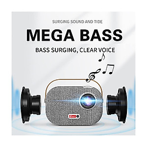 Tanggula Y1 Portable LED Projector + TV Box 2 in 1, Smart Android 9.0 Real Full HD 1080P, 2GB RAM + 32 ROM, Smooth Operating System and Dual Band 2.4G + 5.0G WiFi Bluetooth, Wireless QWERTY Keyboard