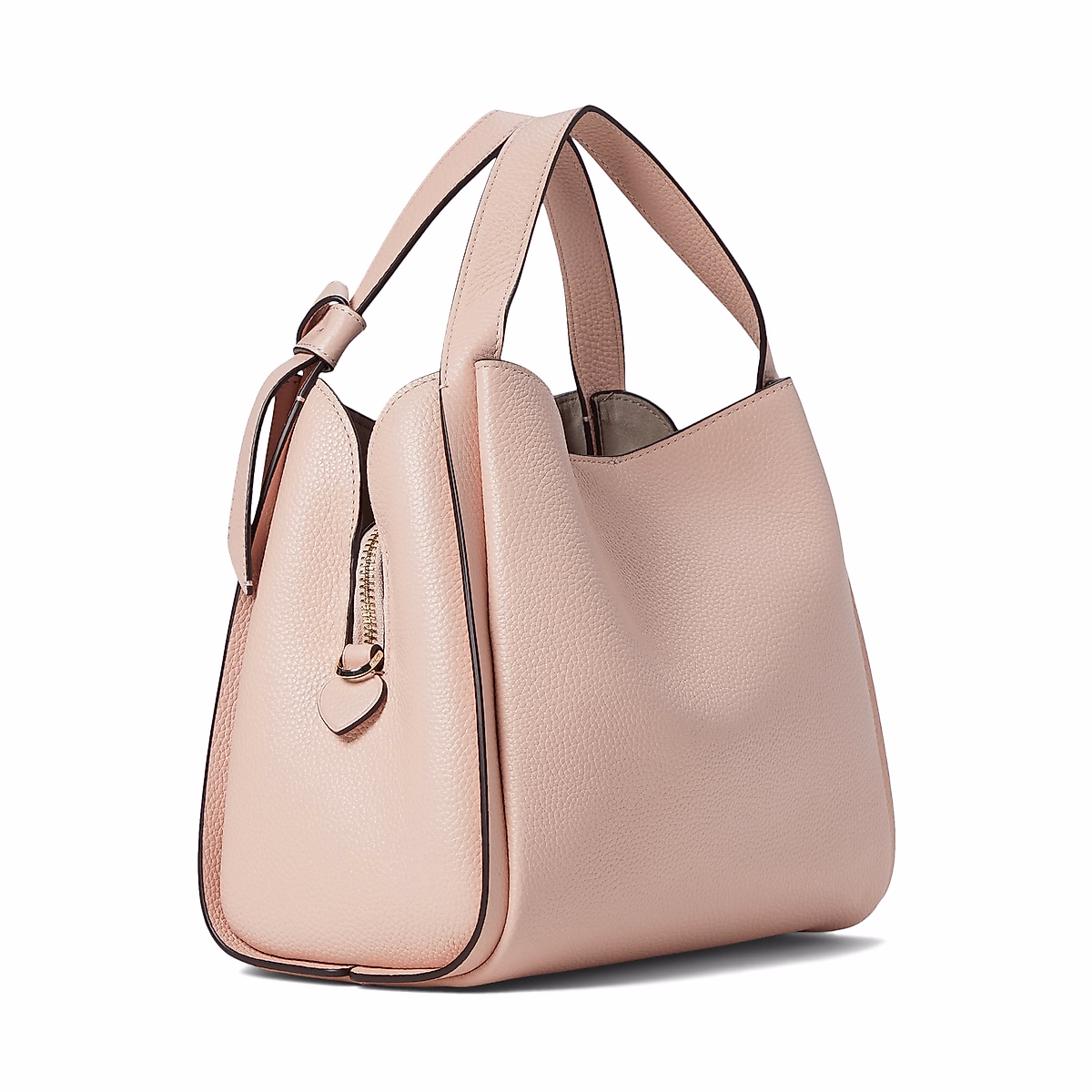 Kate Spade New York Knott Pebbled Leather Medium Crossbody Tote - Bags for Women - Magnetic Snap Closure Mochi Pink One Size One Size