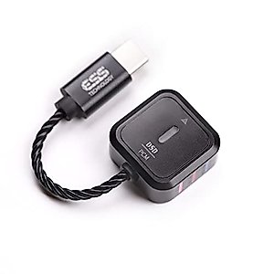 Whizzer DA1Cube Portable DAC Headphone Amplifier adaptive for Android, iOS and PC: Support 32bit/384kHz、DSD128(DoP)、MQA×8 - ESS9281C Pro DAC - Cross-Platform Compatibility - Output Level ：55mW@32Ω