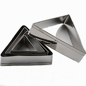 SK Triangle Shape Cookie Cutter Set, Stainless Steel, 5-Piece, Small(2.7in)