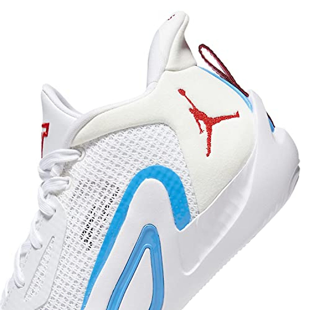 Jordan Boy's Jordan Tatum 1 (Big Kid) White/University Red/University Blue 4 Big Kid M